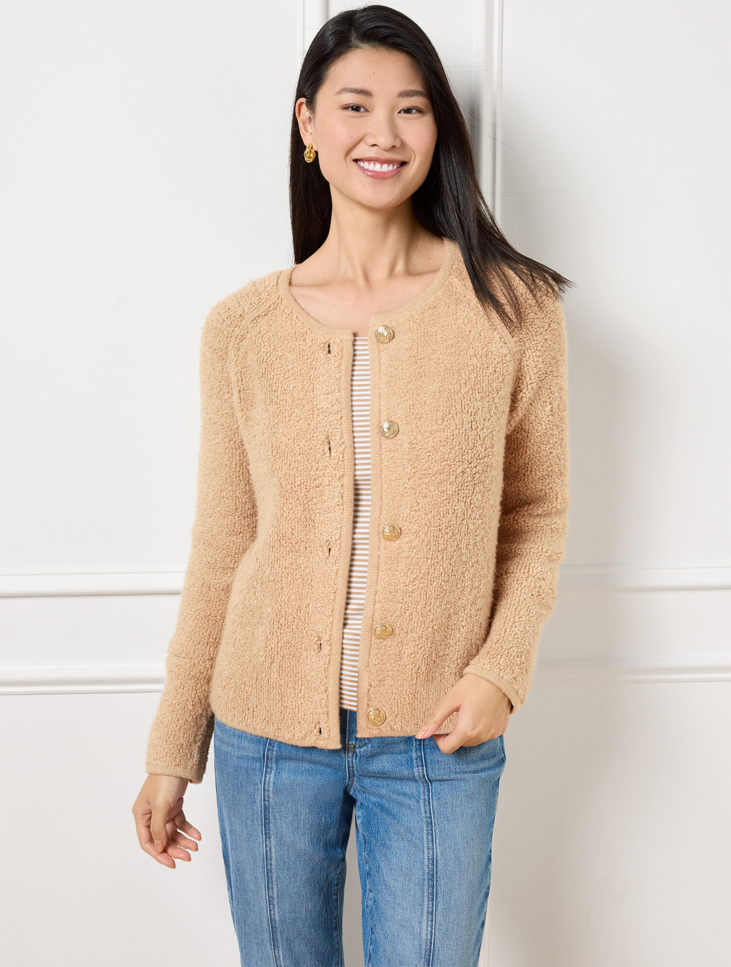 Spring Bouclé Sweater Jacket | Talbots