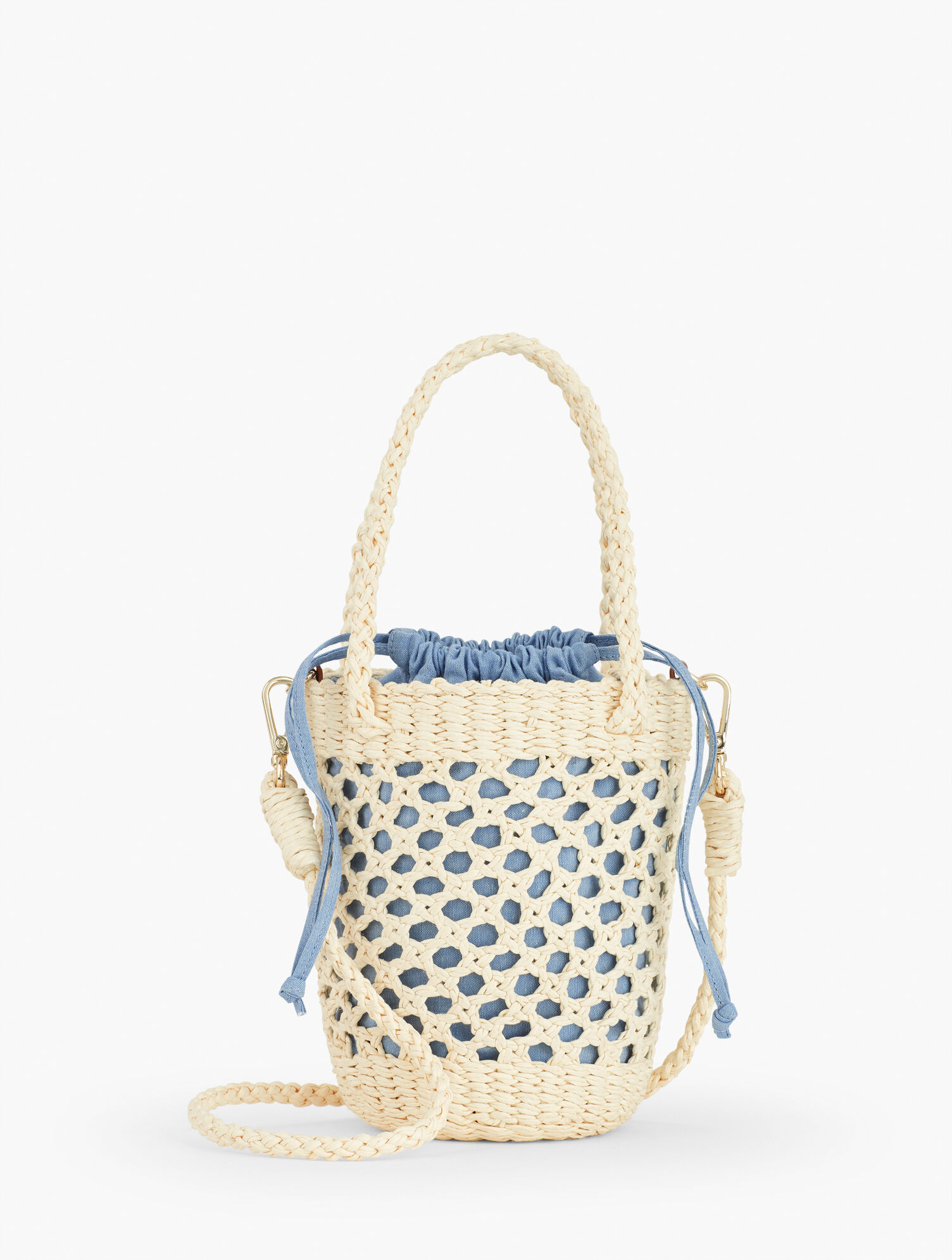 Straw Woven Drawstring Bag | Talbots