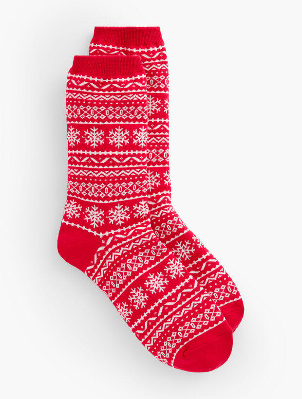Snowflake Fair Isle Trouser Socks | Talbots