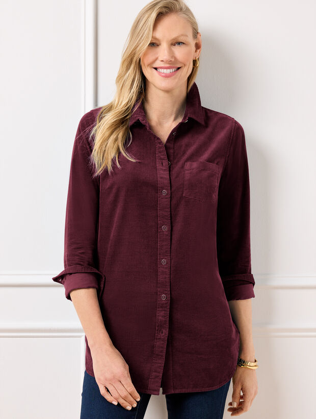 Corduroy Boyfriend Shirt | Talbots