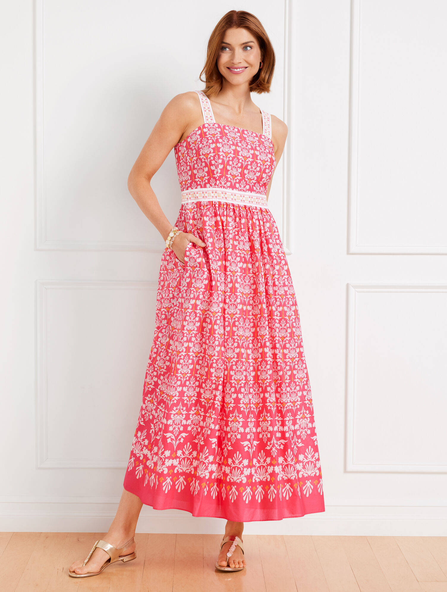 damask pattern dress