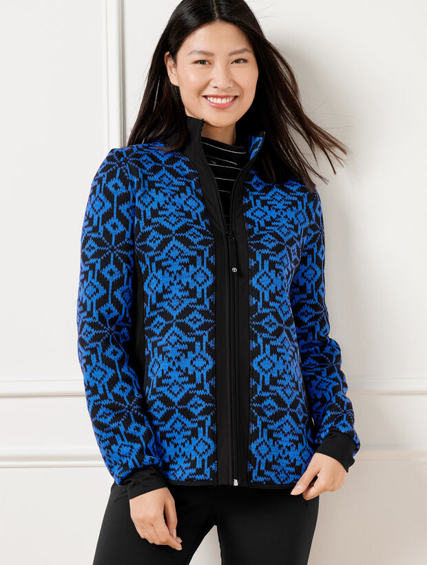 Cozy Fleeceback Jacket - Snowflake | Talbots