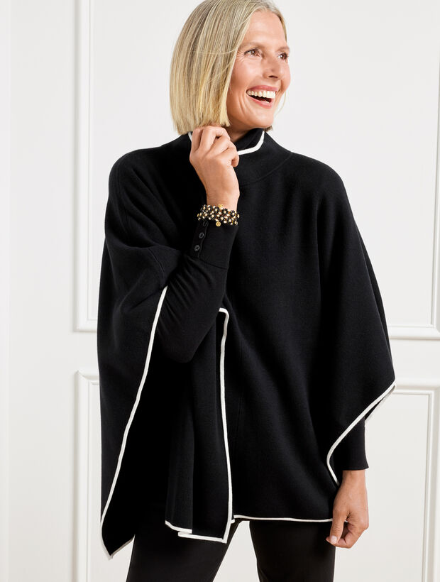 Plus Exclusive Funnel Neck Poncho | Talbots