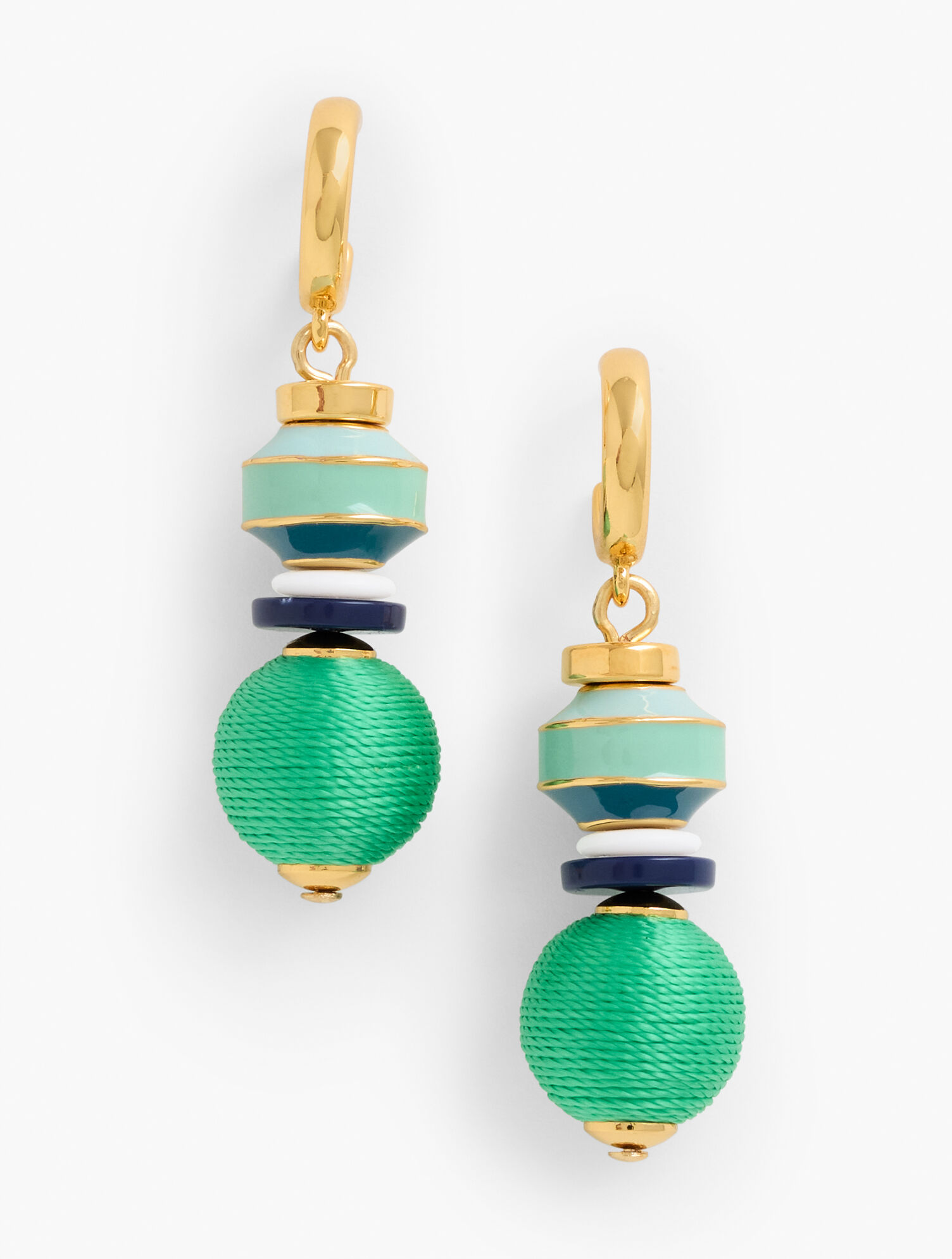 Thread Wrap Bead Drop Earrings | Talbots