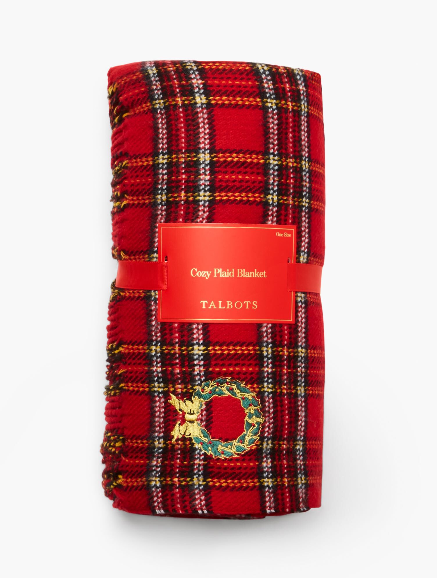 red tartan throw
