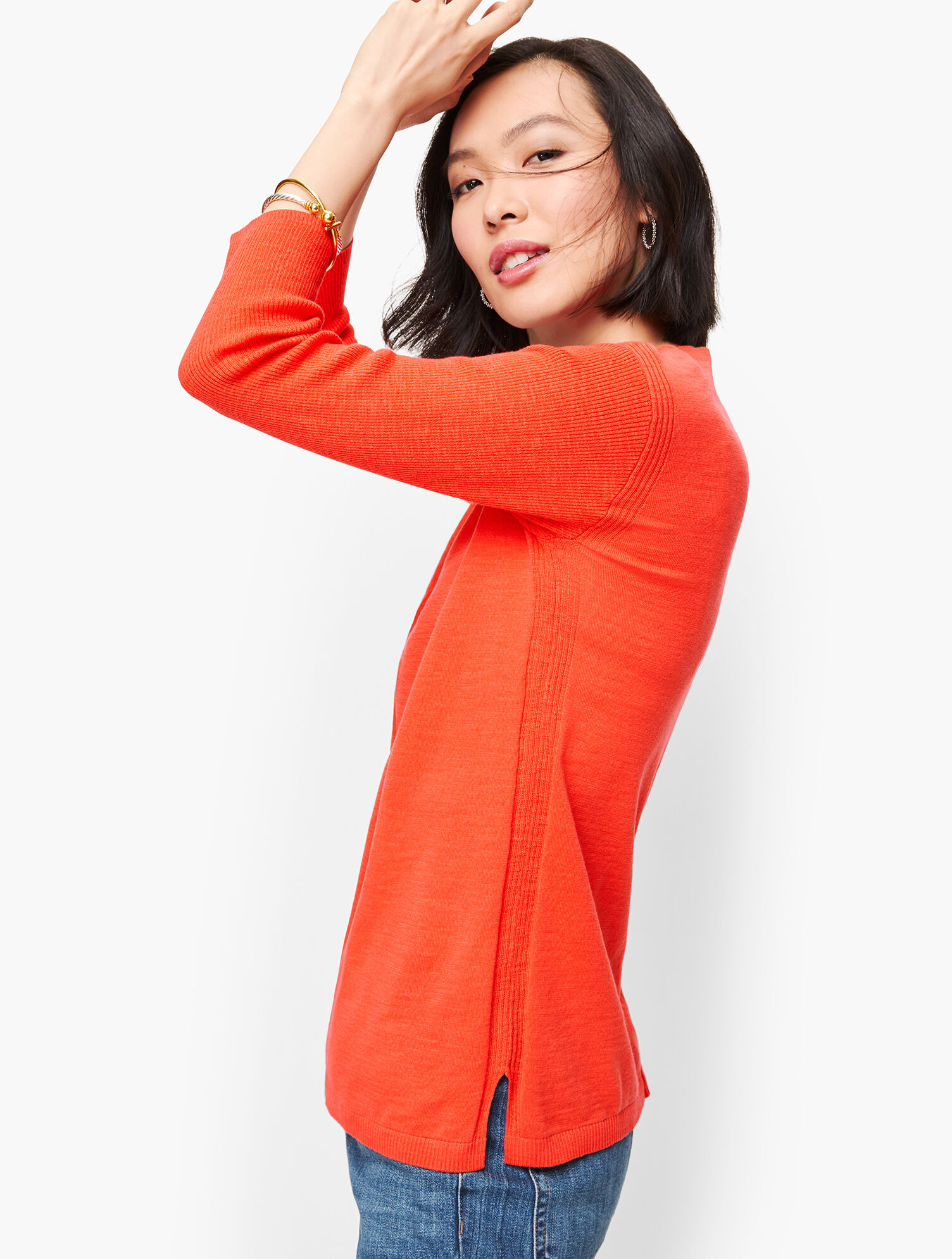 Cotton V-Neck Sweater | Talbots