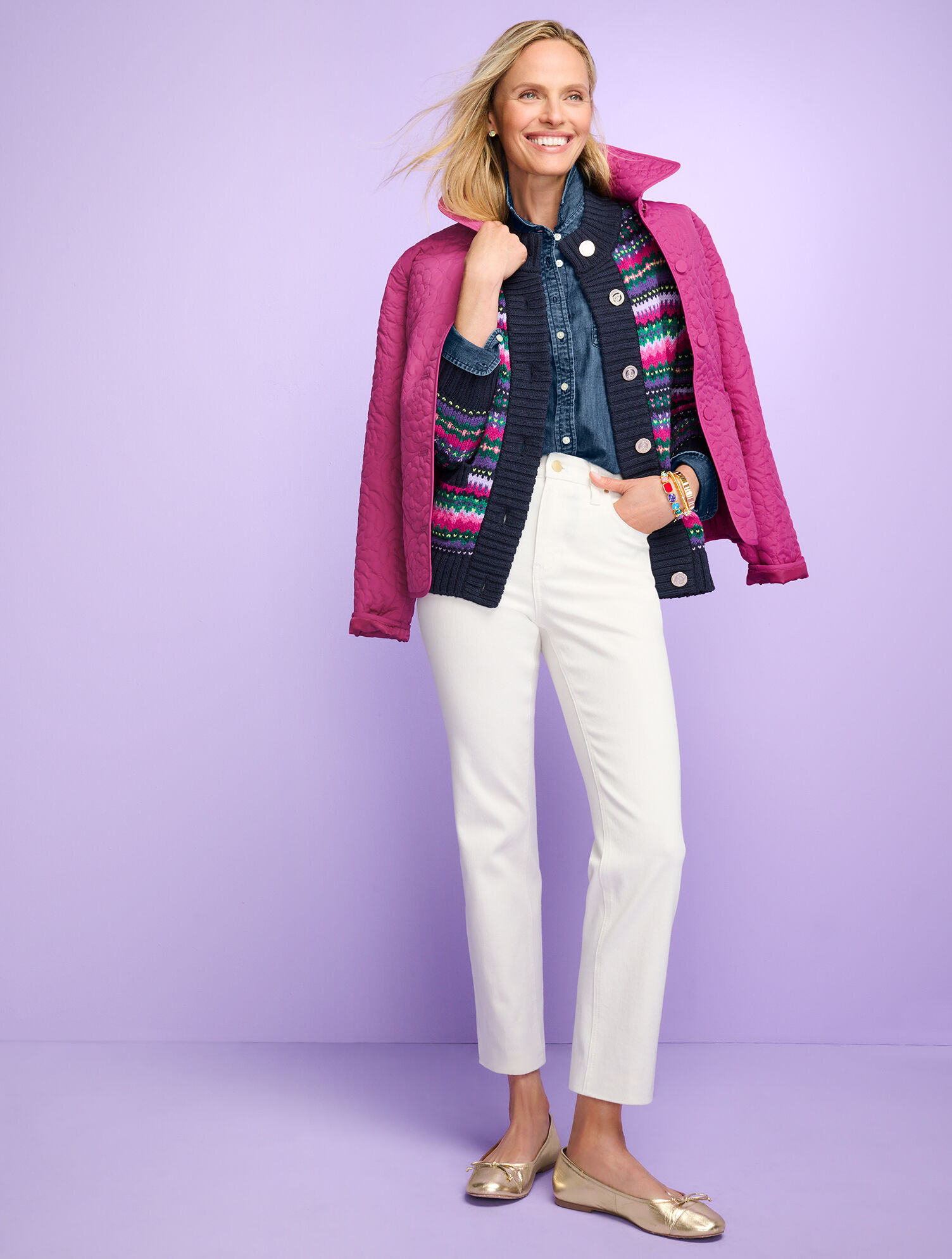 Slim Straight Ankle Jeans - Oyster Wash | Talbots