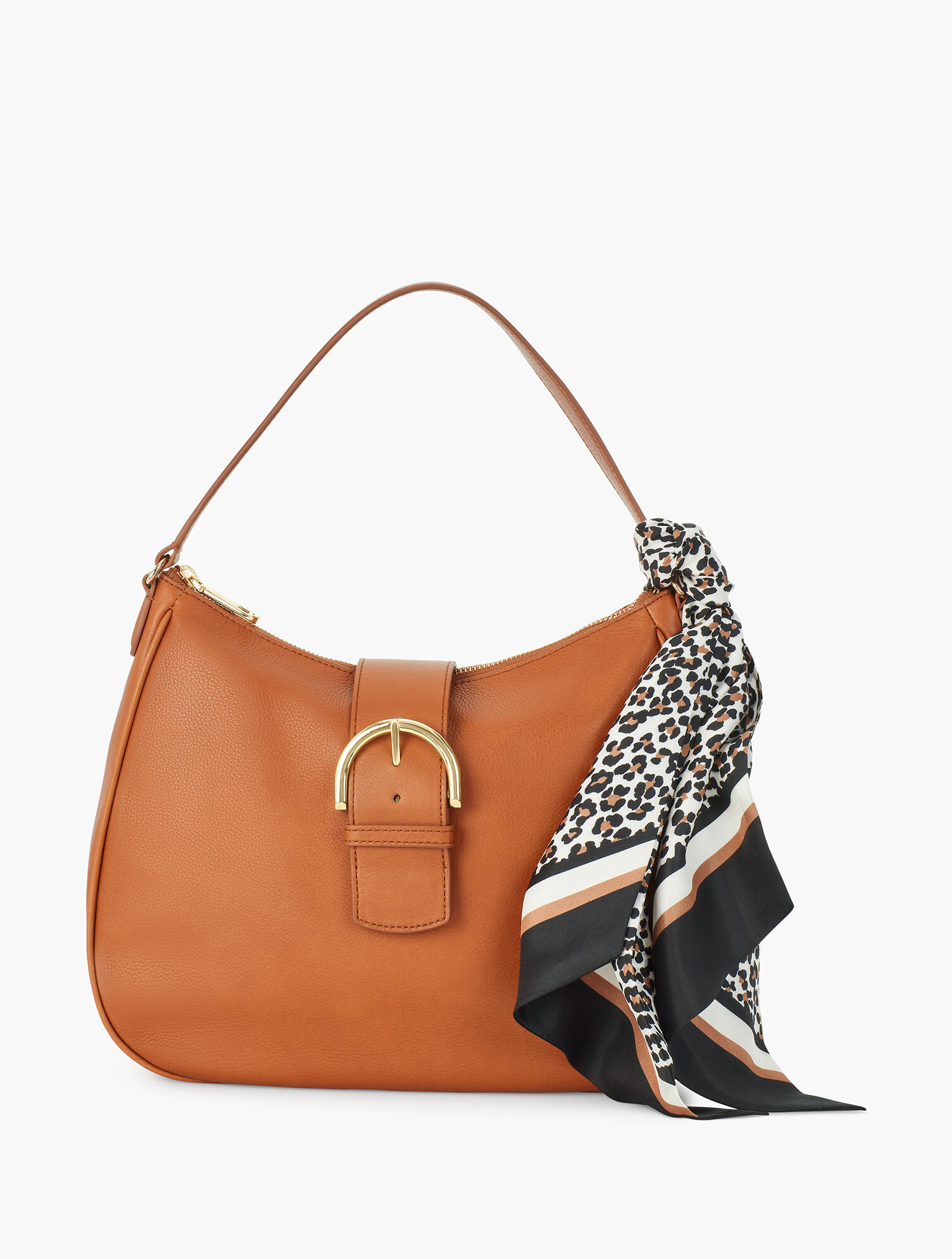 Soft Pebbled Leather Hobo Bag | Talbots