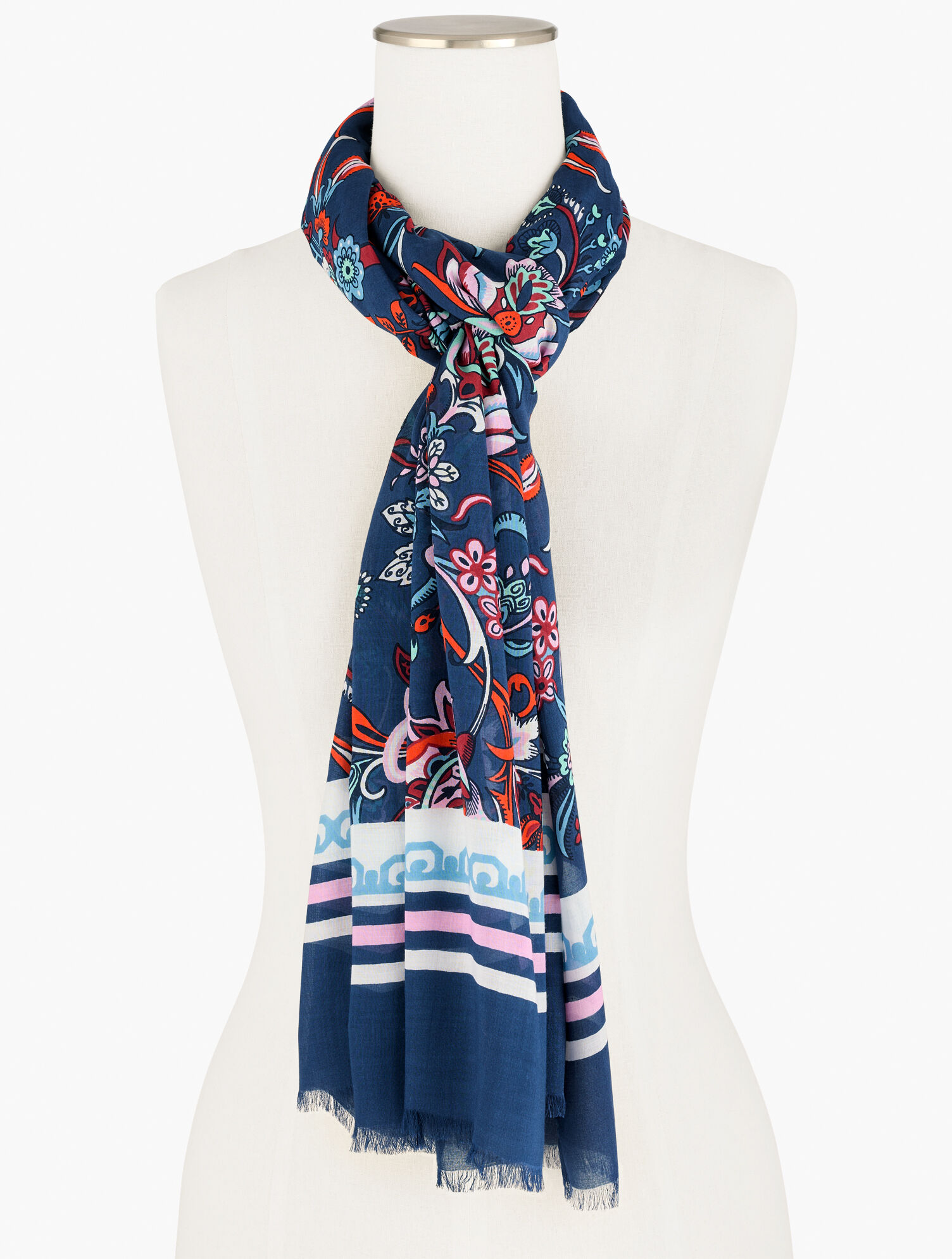 Beautiful Floral Oblong Scarf | Talbots