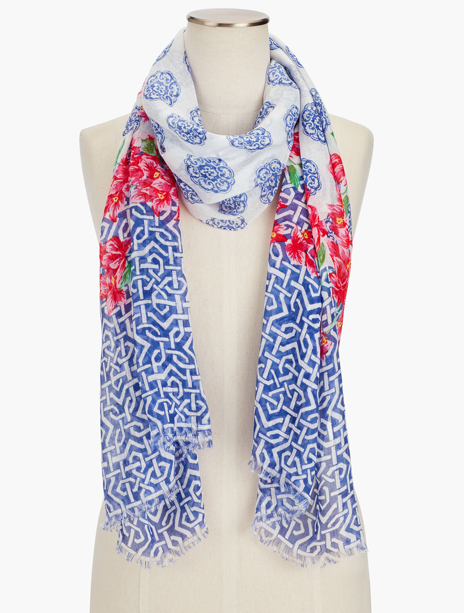 Floral Tiles Scarf | Talbots