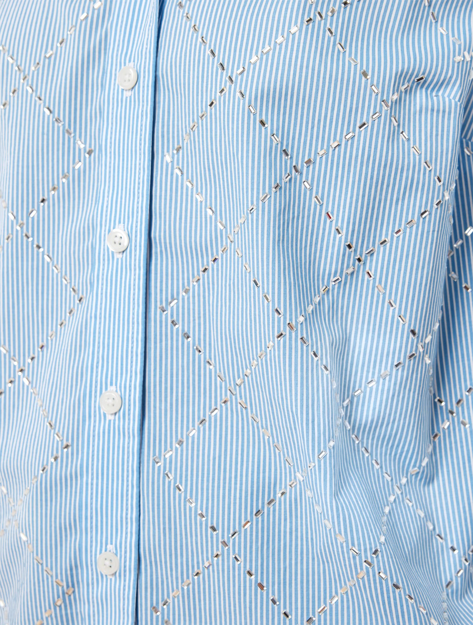 Embellished Button Front Shirt - Lakeside Stripe | Talbots