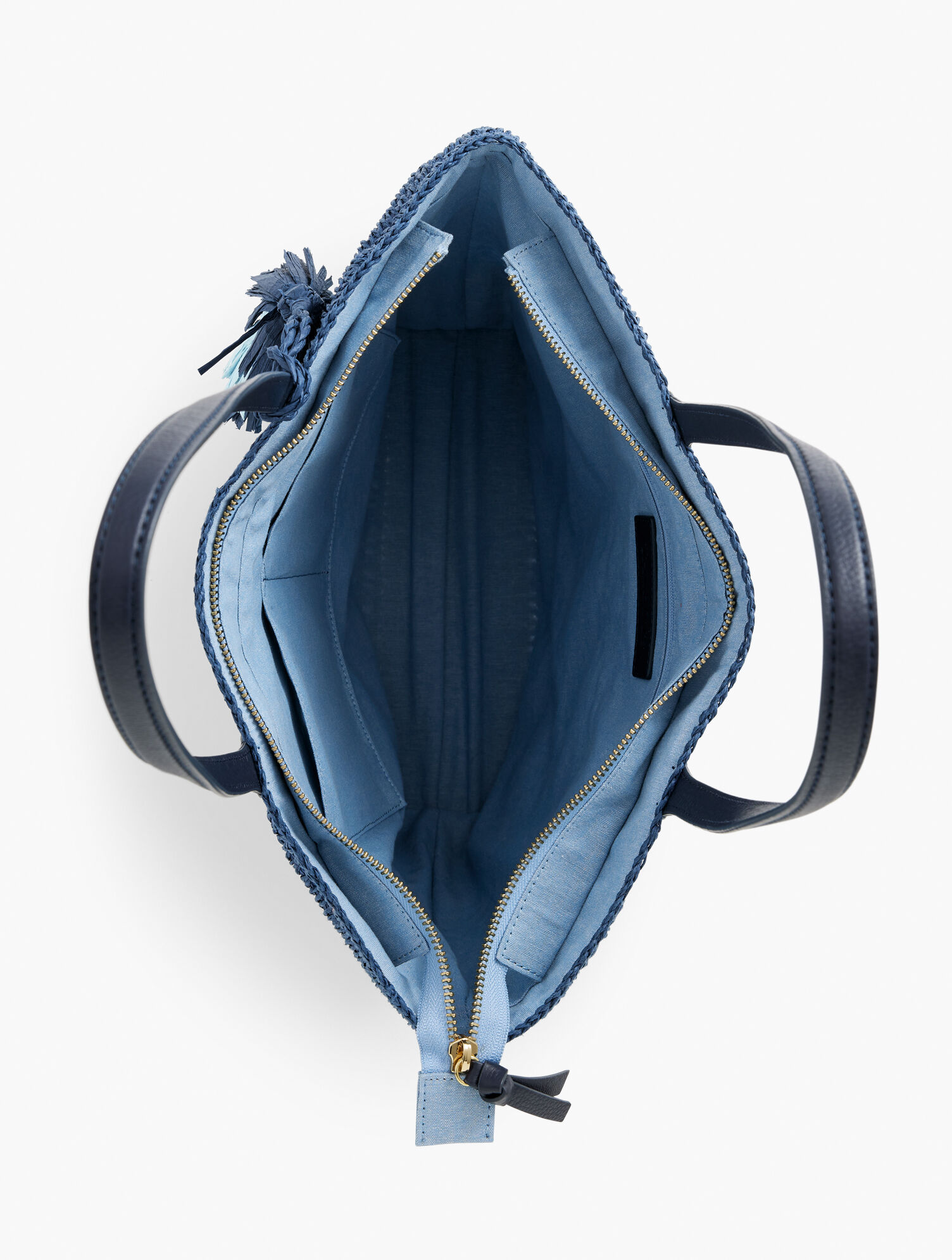 Colorblock Paper Straw Tote | Talbots