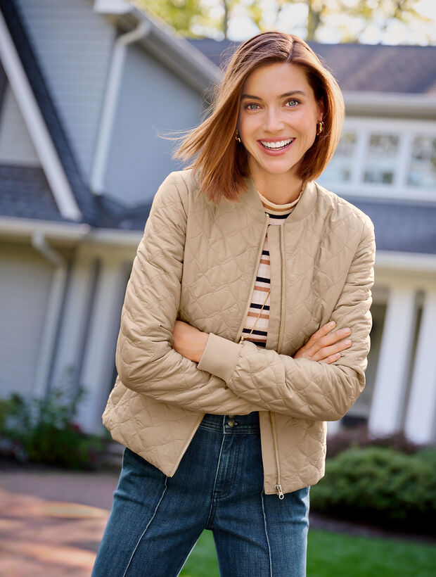 Quilted Bomber Jacket | Talbots