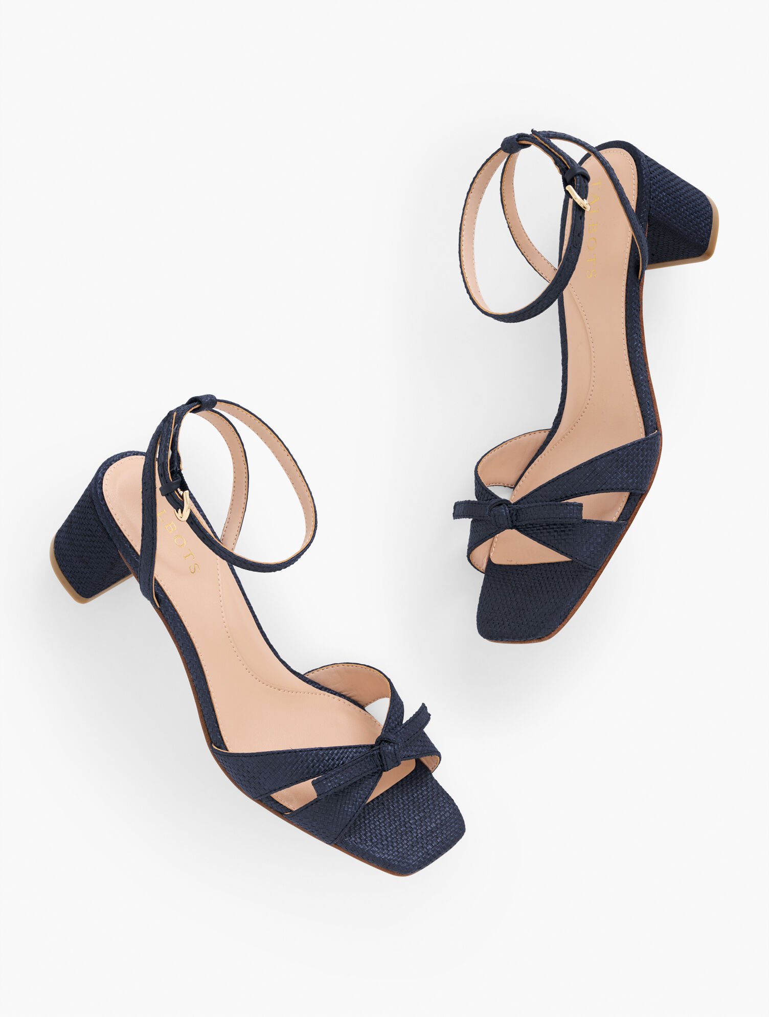 Lily Raffia Block Heel Sandals - Frayed | Talbots