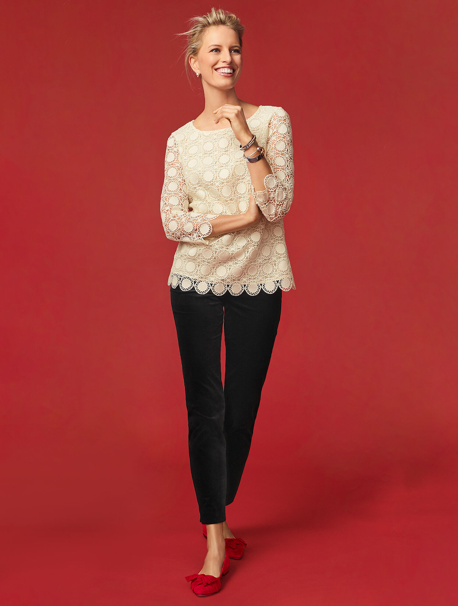 Medallion Lace Top | Talbots