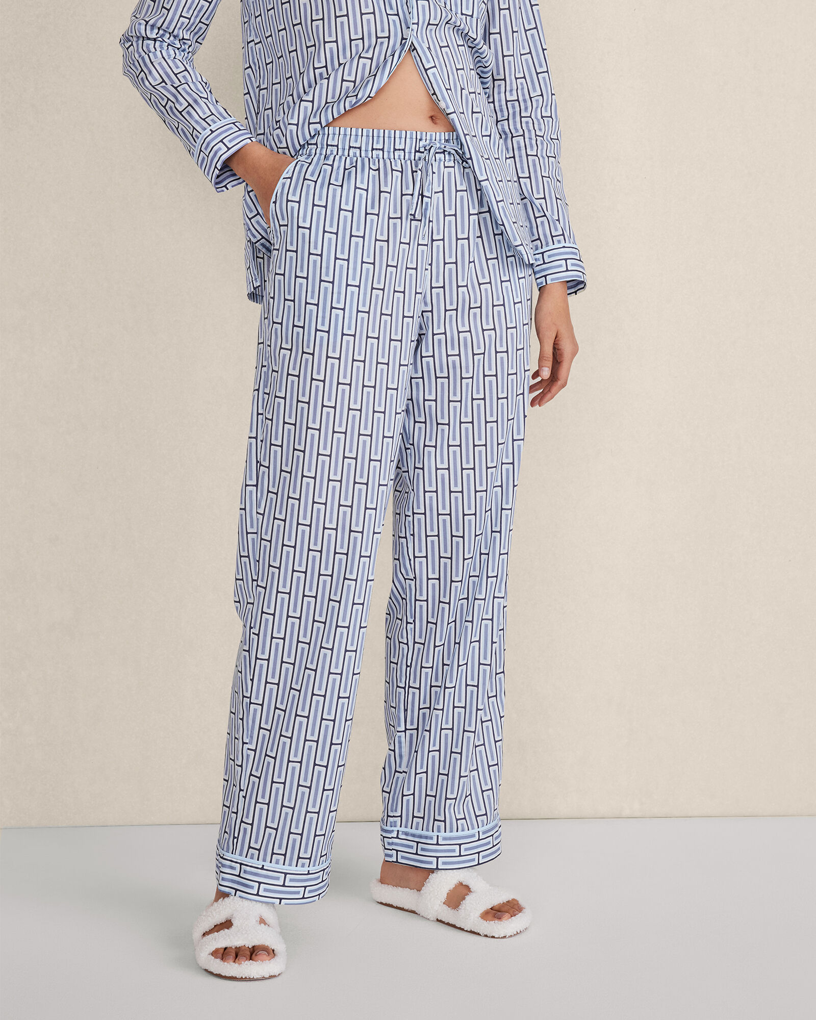 Organic Cotton Poplin Geo Print Pajama Set | Haven Well Within