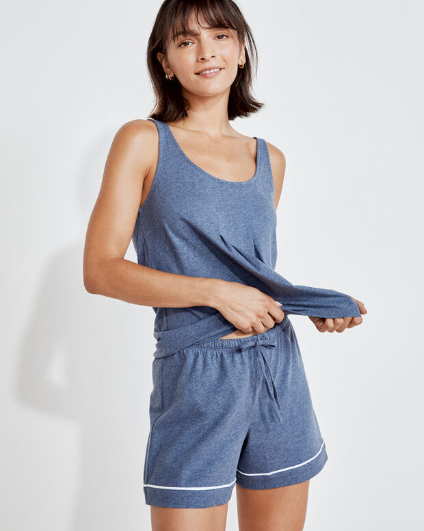 Organic Cotton Jersey Piped Shorts | Haven Well Within