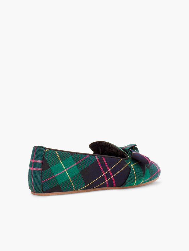 Fireside Bow Slippers - Talbots Tartan | Talbots
