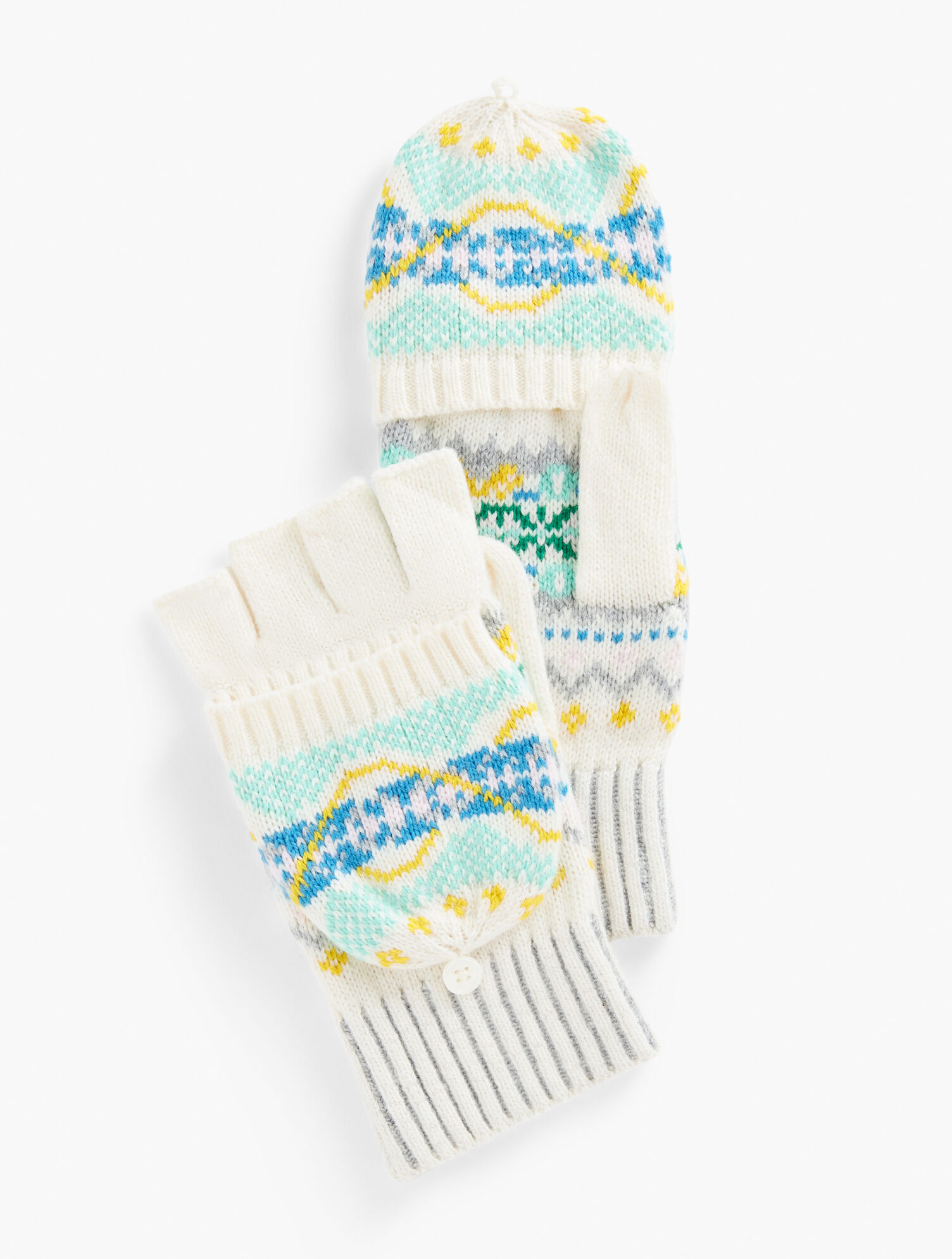 Winter Fair Isle Flip Top Gloves | Talbots