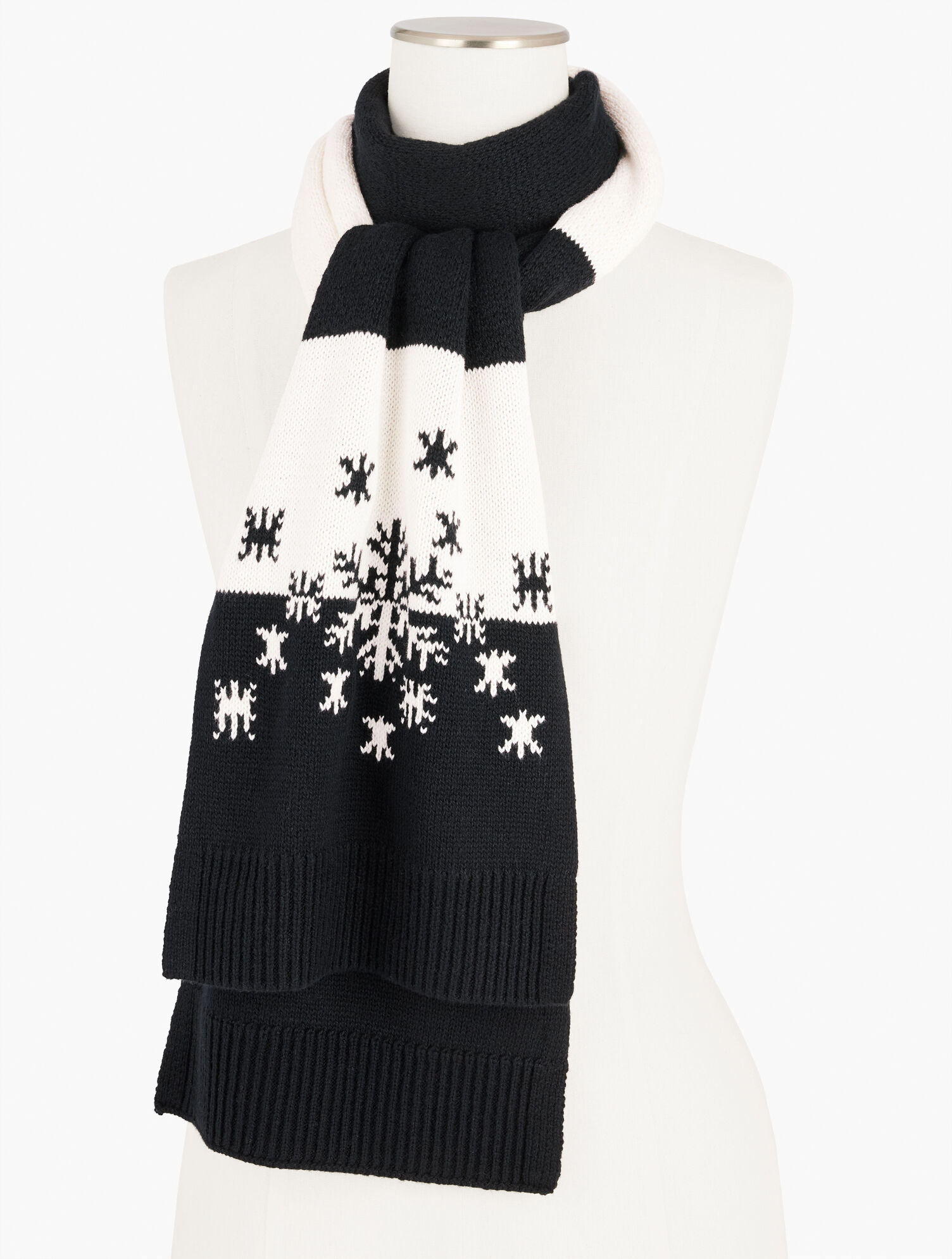 Bicolor Snowflake Scarf | Talbots