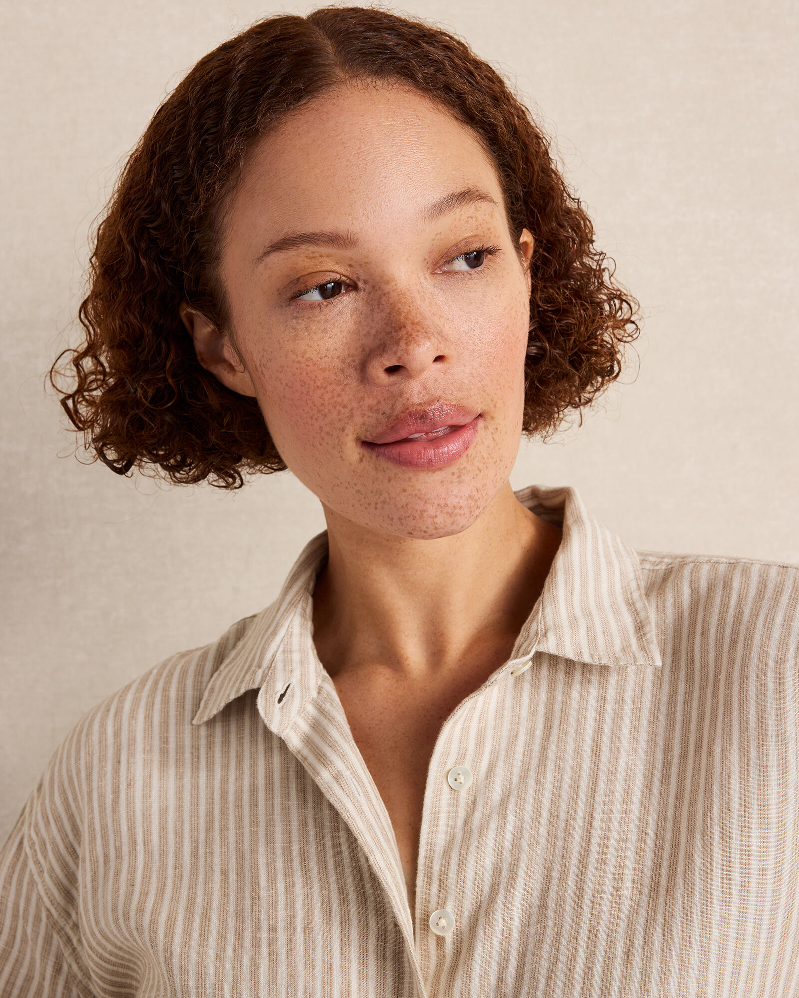 The Daily Shirt in Everweave Linen Stripe | Haven Well Within