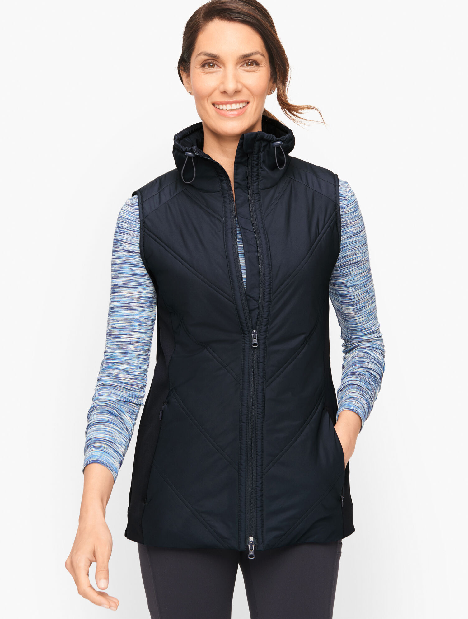 Chevron Quilted Vest | Talbots