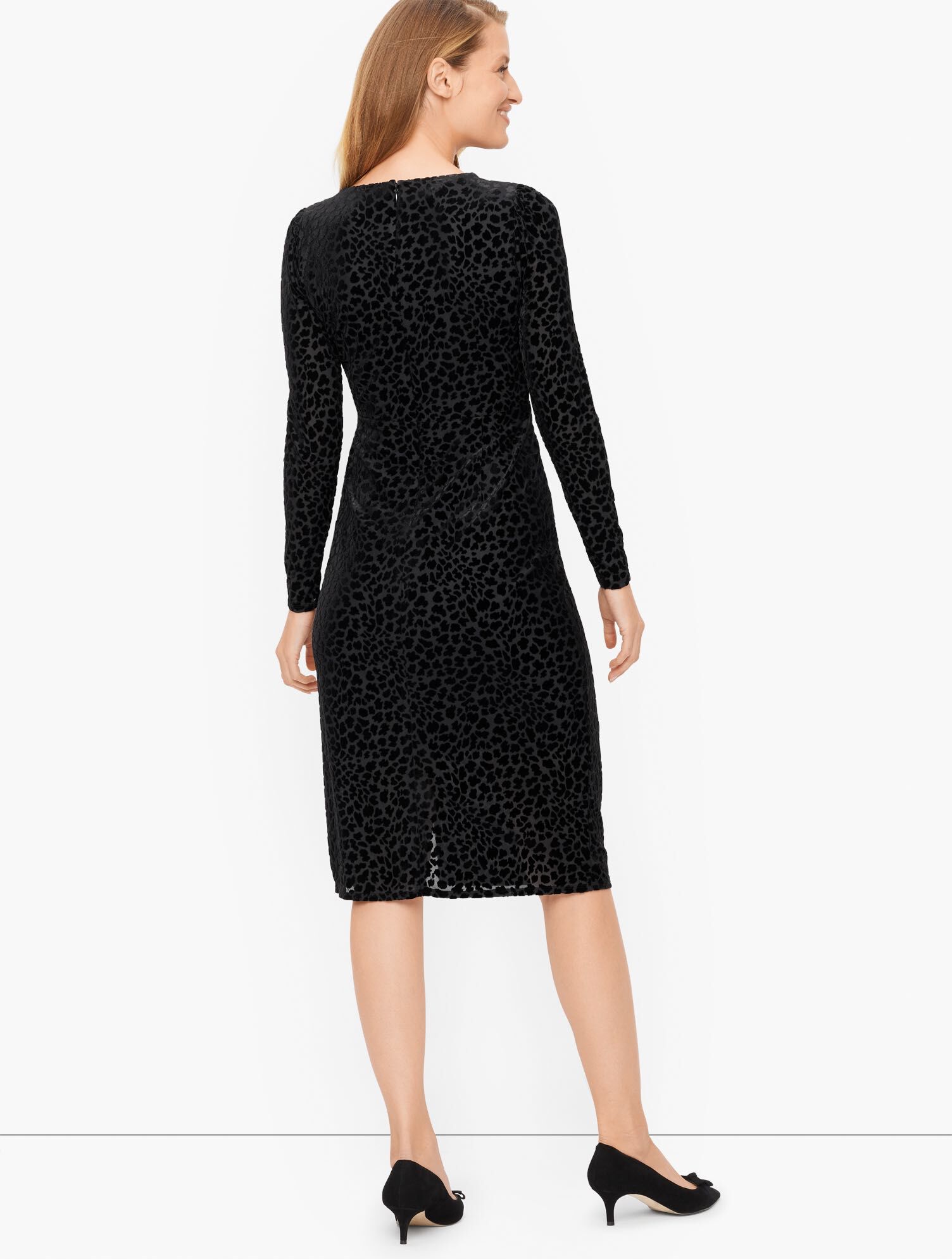 Burnout Wrap Sheath Dress | Talbots