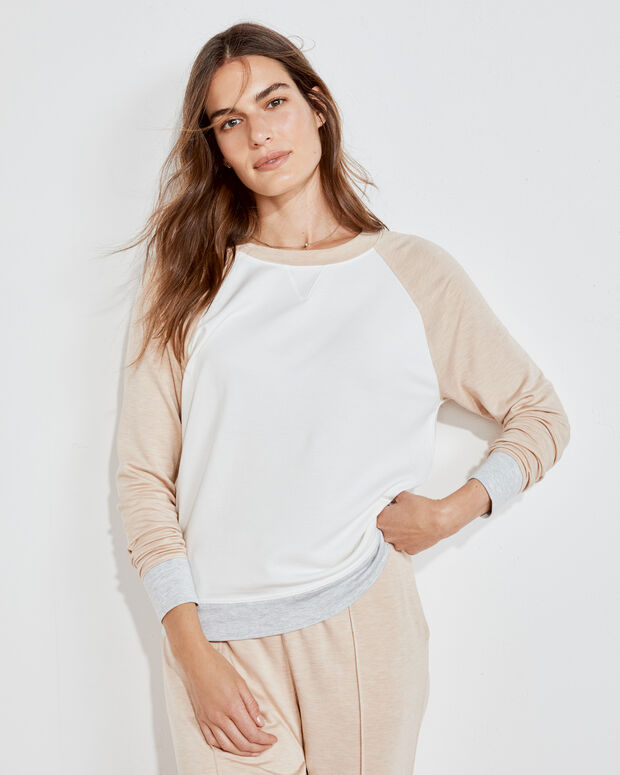 Cloud Fleece Colorblock Raglan Sweatshirt | Haven Well Within
