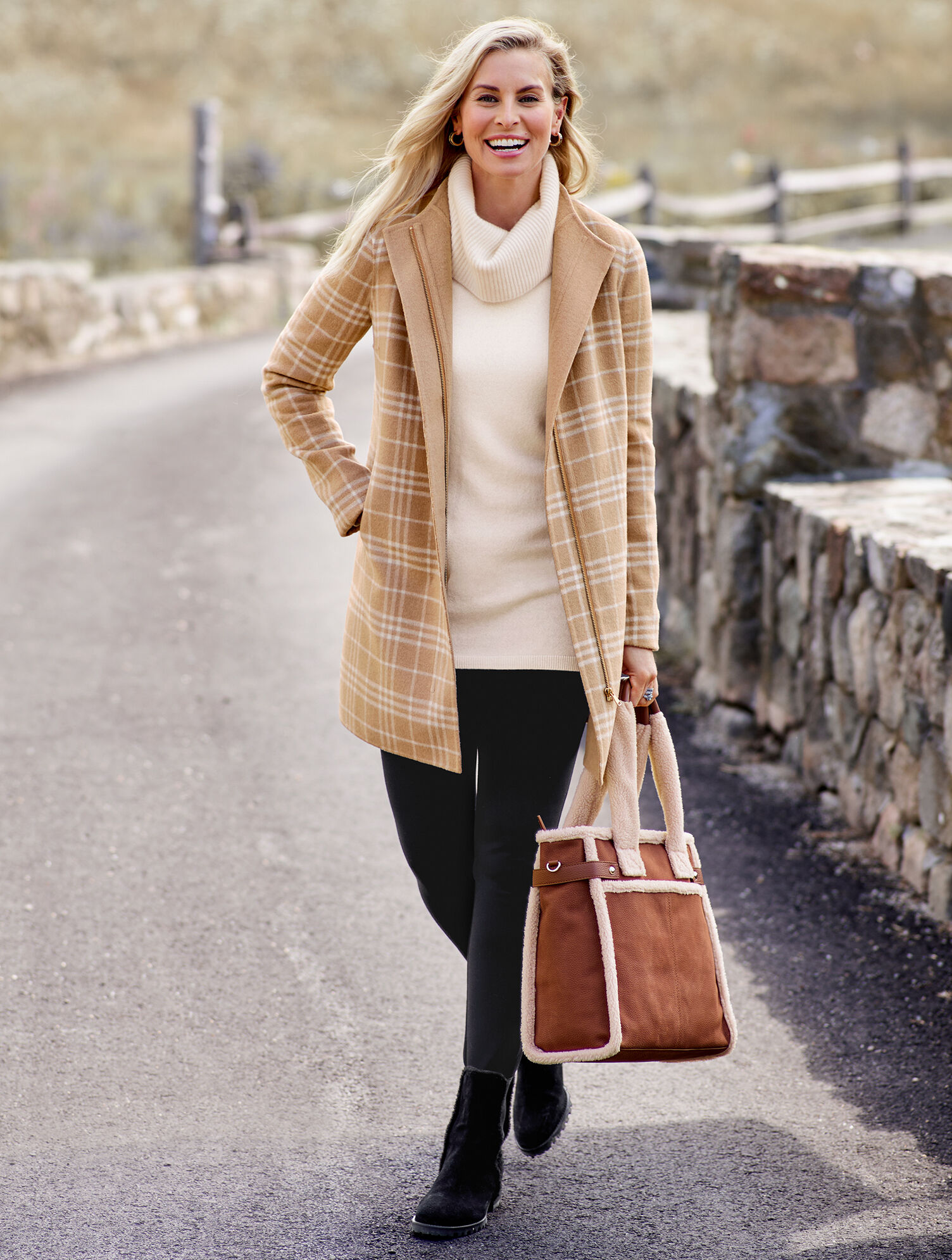 Windowpane Double Face Jacket | Talbots