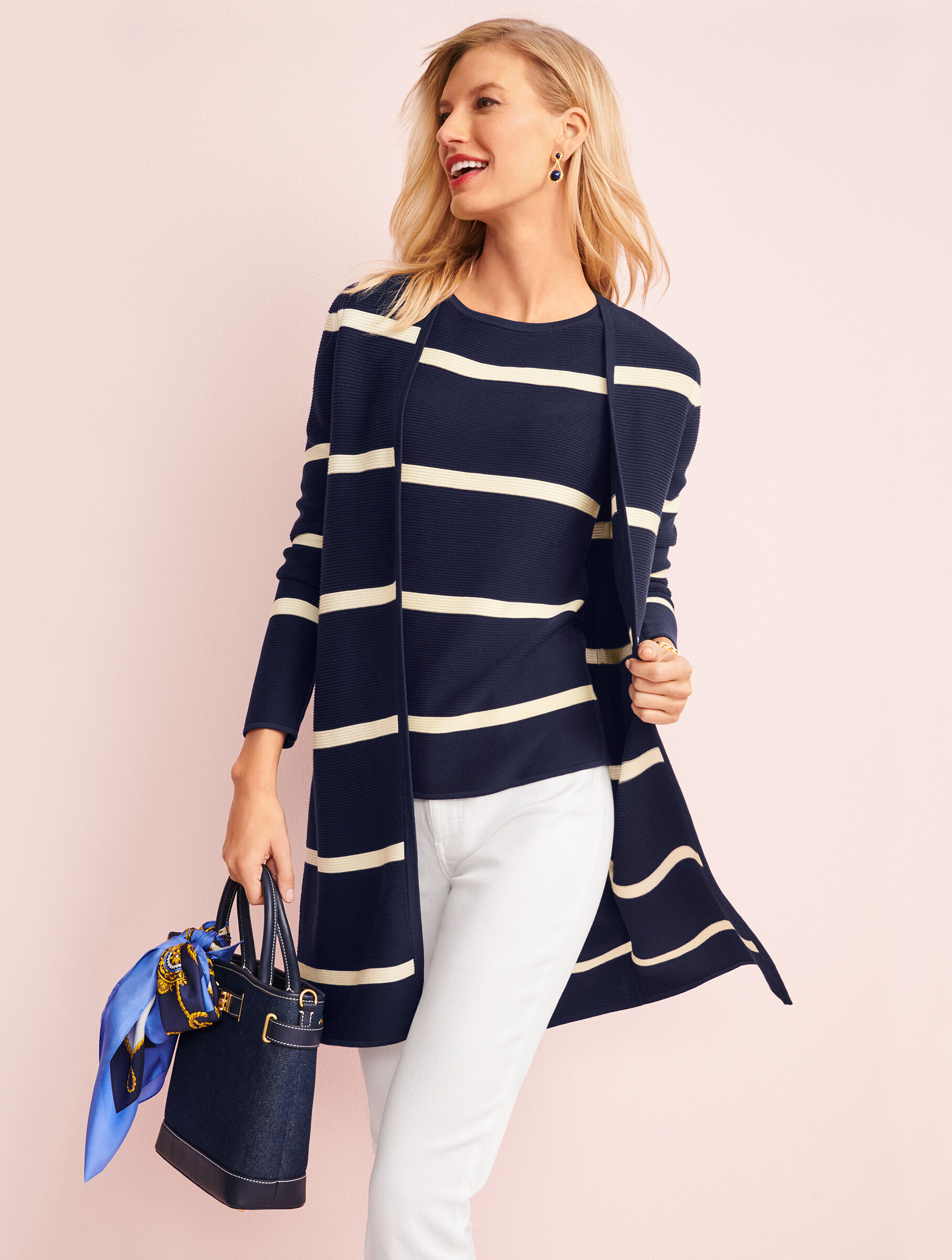 Modern Ottoman Shell - Stripe | Talbots