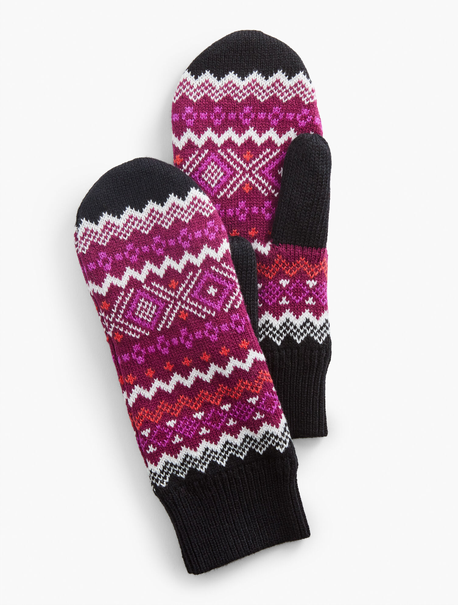 Modern Fair Isle Mittens | Talbots
