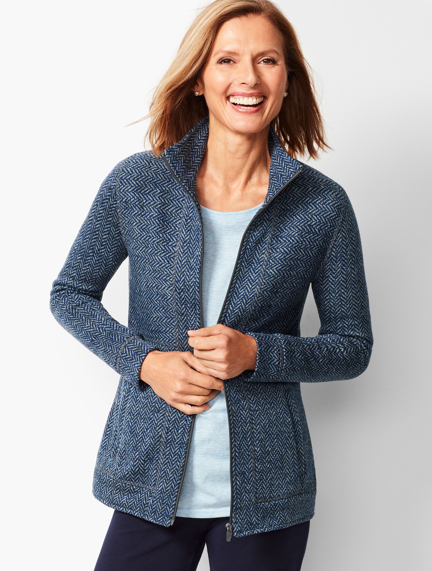 herringbone pattern jacket