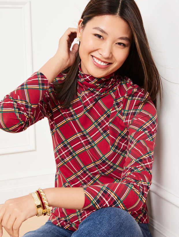 Turtleneck - Midnight Plaid | Talbots
