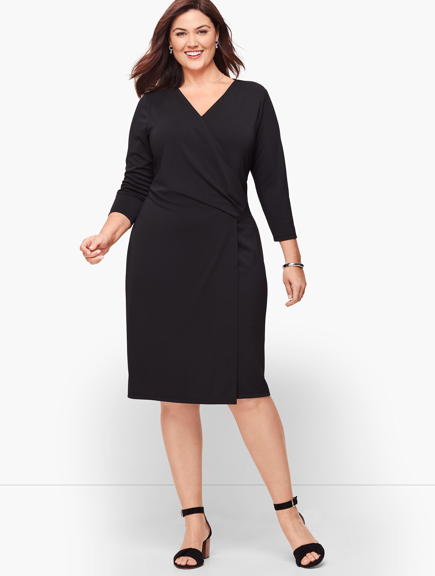Knit Jersey Faux Wrap Dress | Talbots