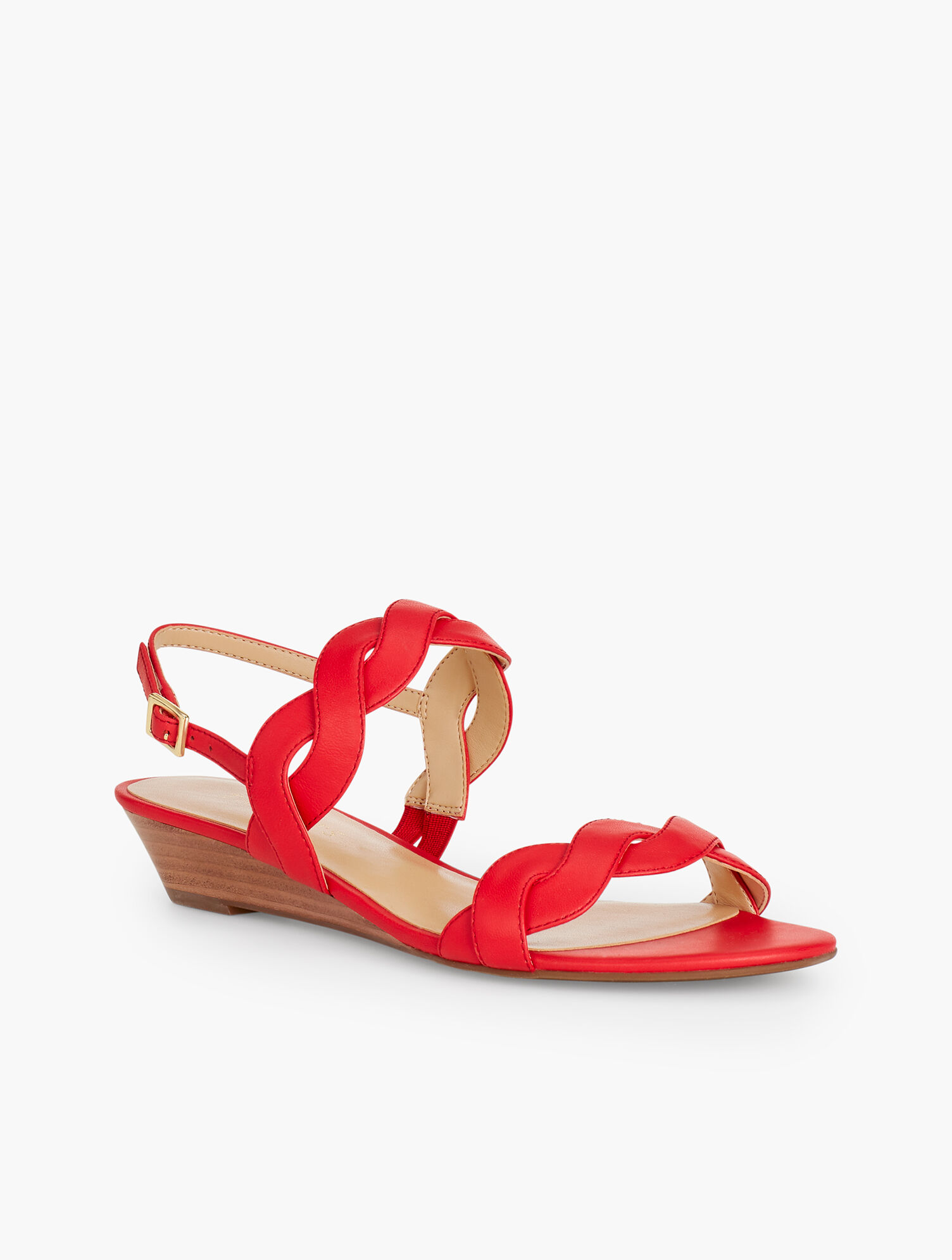 Capri Twist Mini Wedge Sandals - Nappa Leather | Talbots