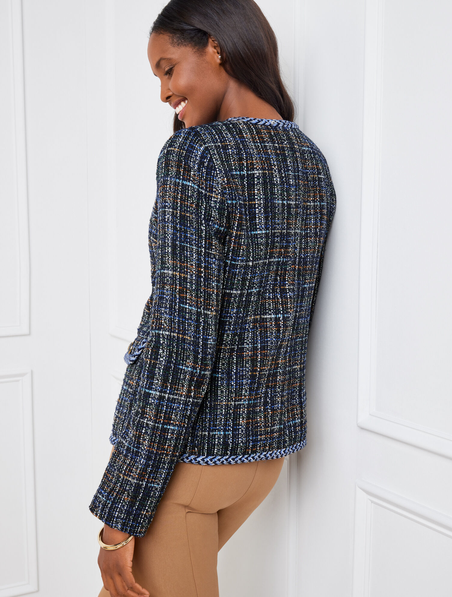 Space Dyed Tweed Jacket | Talbots