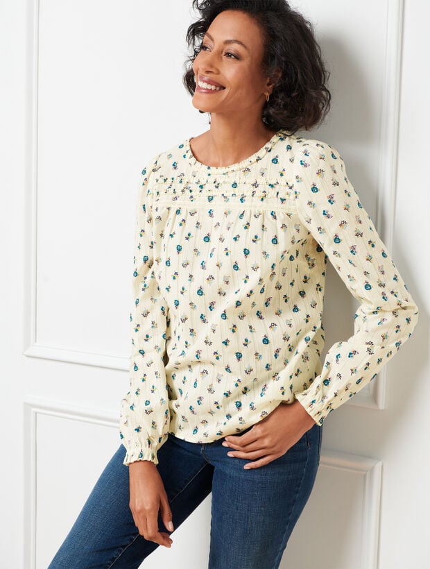 Ruffle Trim Blouse | Talbots