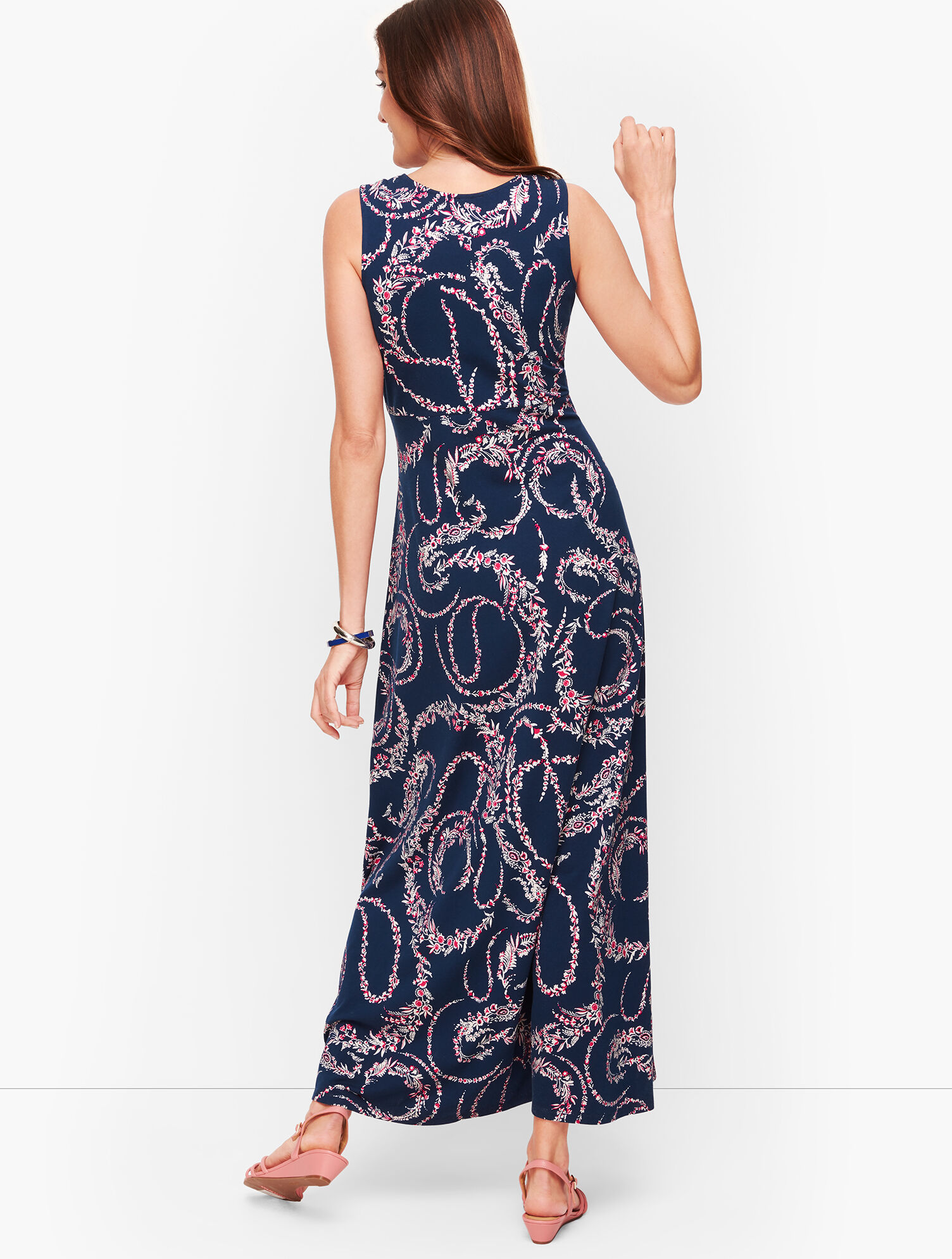 Tie Front Maxi Dress - Floral Swirl | Talbots
