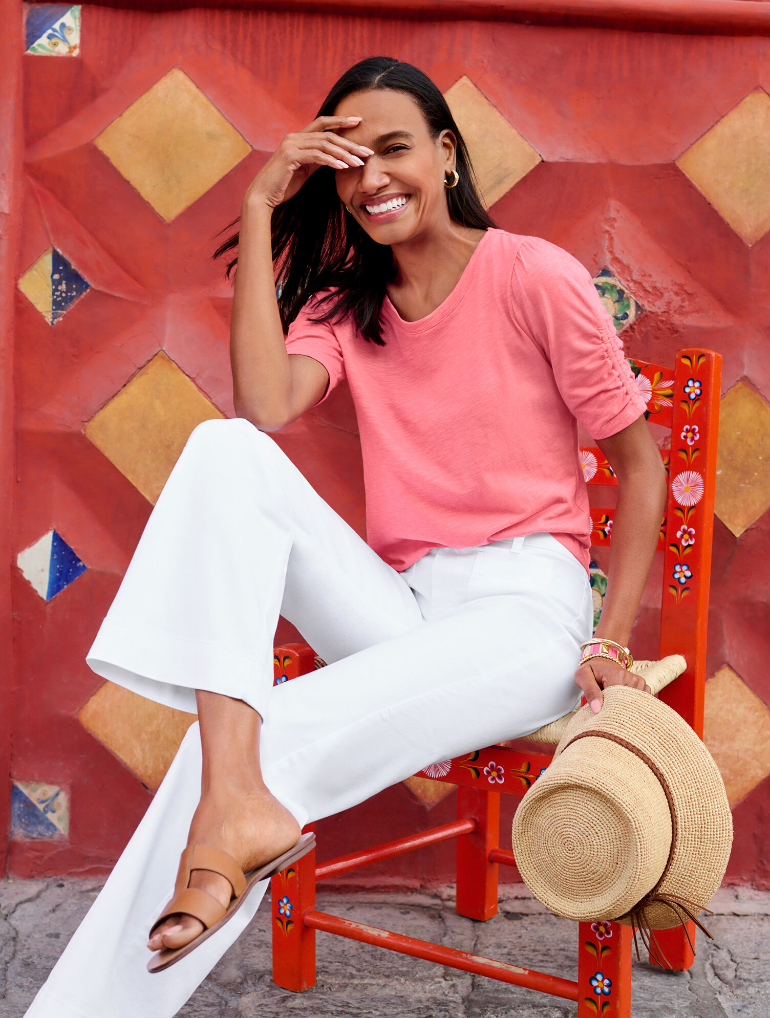 Straw Bucket Hat | Talbots
