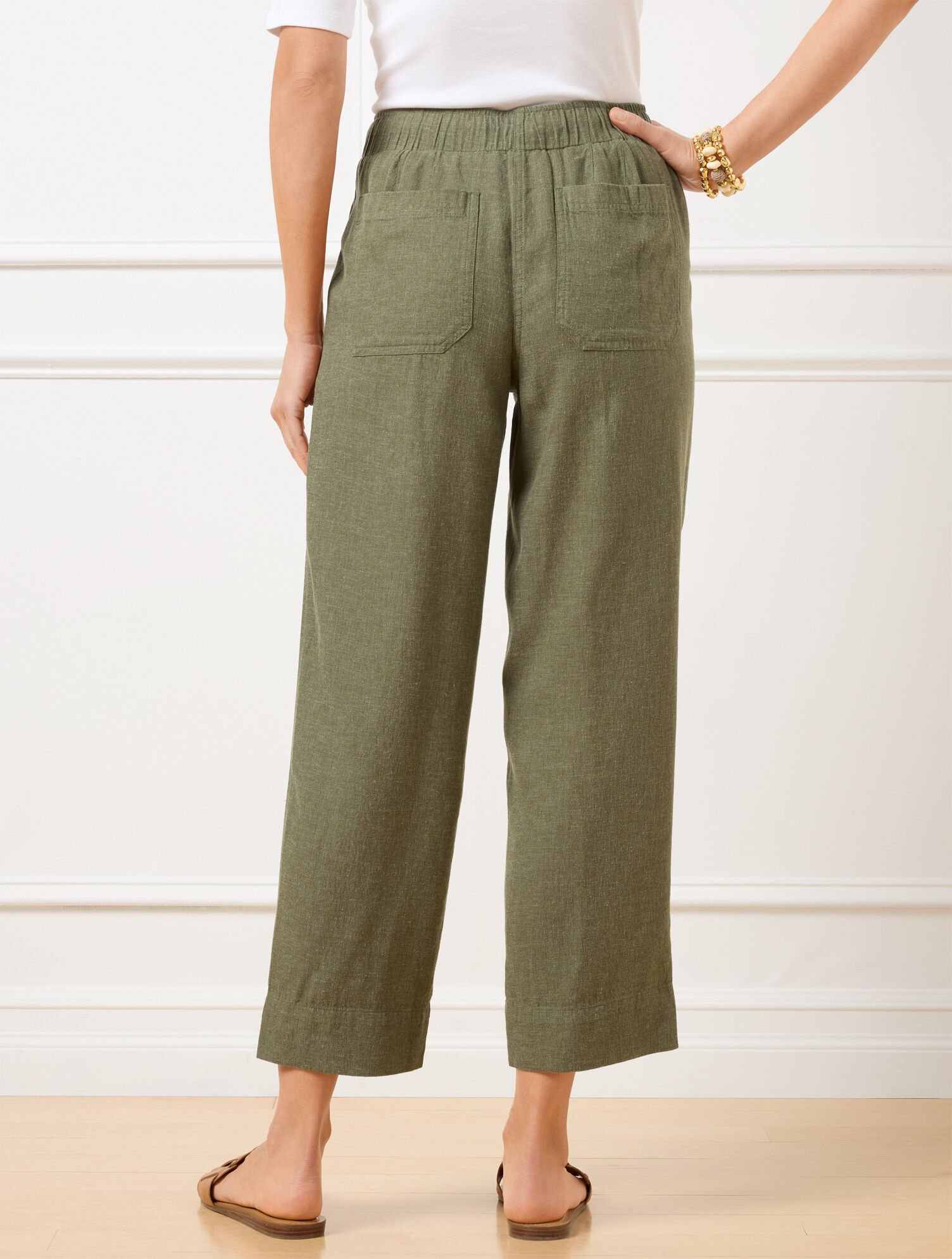 Straight Crop Drawstring Pants | Talbots