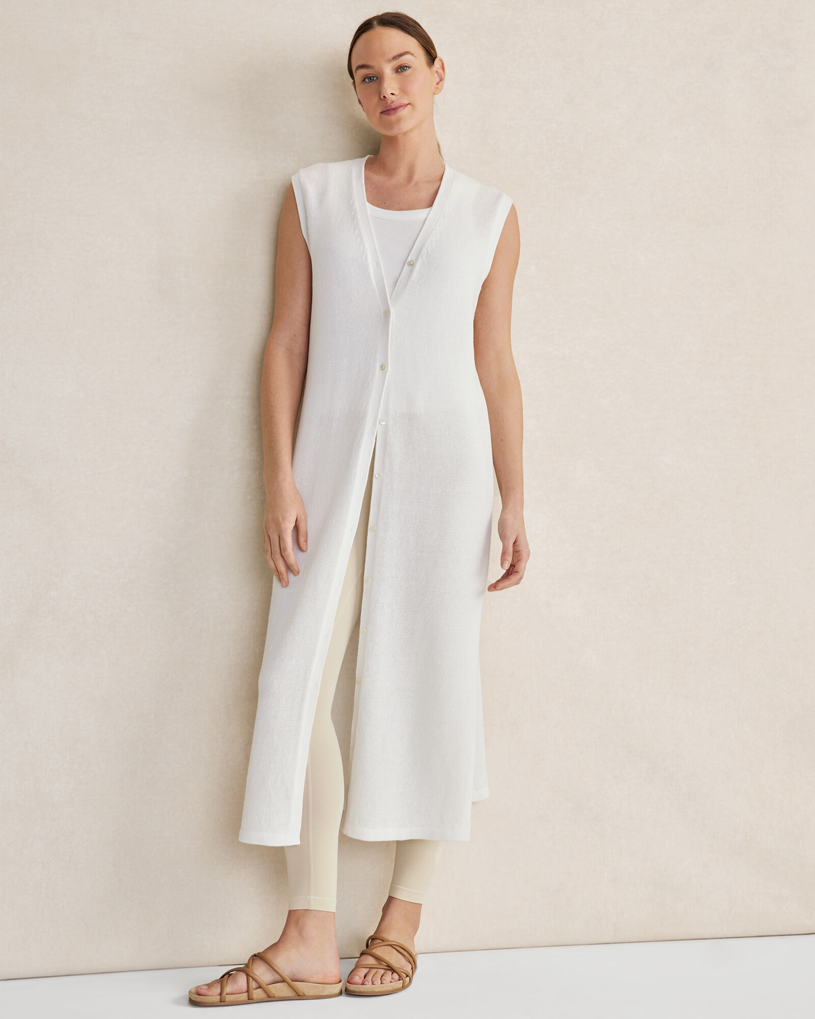 Organic Cotton Linen Sleeveless Duster | Haven Well Within