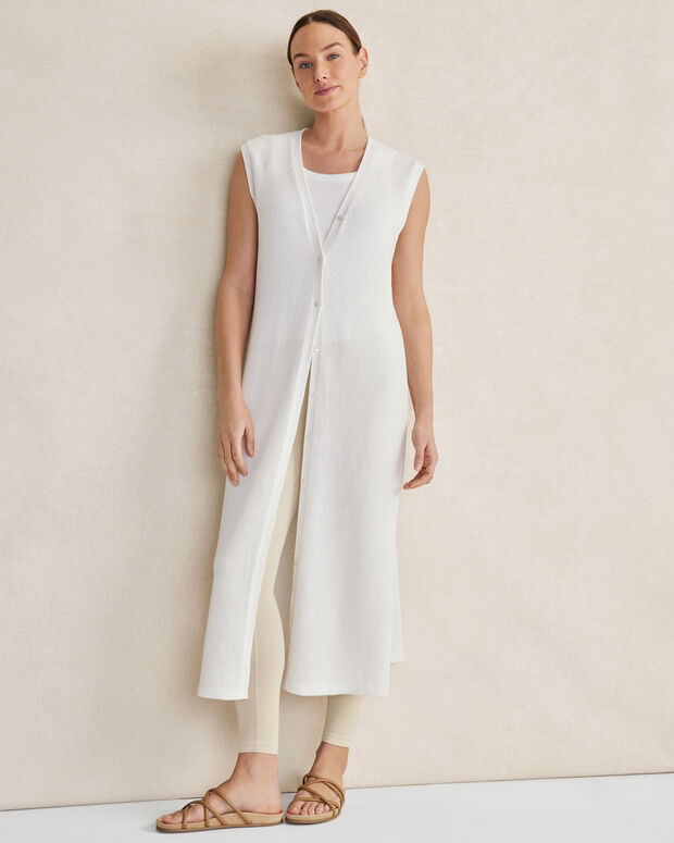 Organic Cotton Linen Sleeveless Duster | Haven Well Within