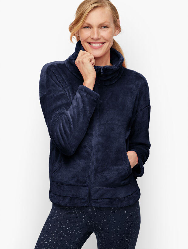 Soft Fleece Funnel Neck Jacket | Talbots