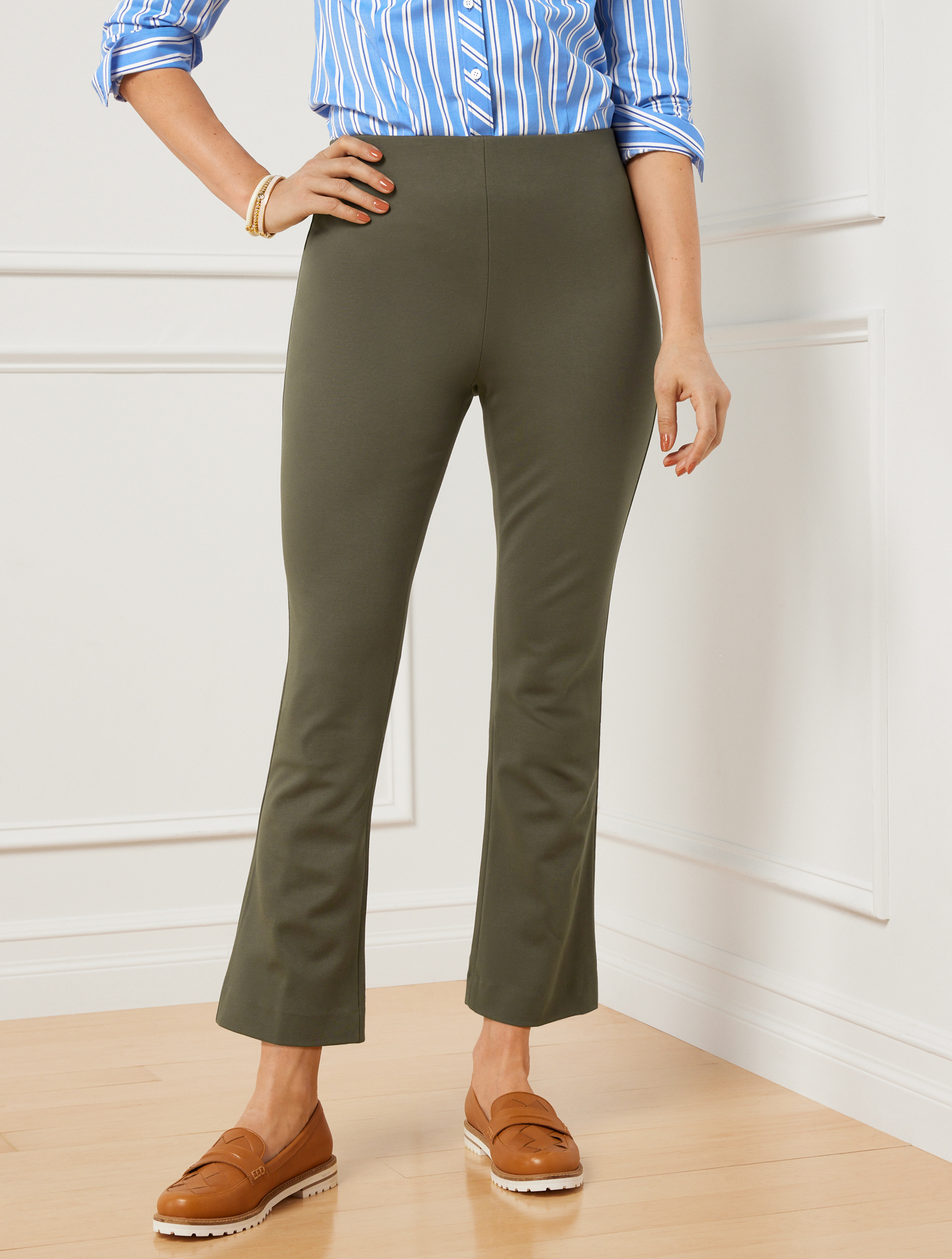 Talbots Montauk Pants - Solid - Tuscan Olive - 22 | ModeSens