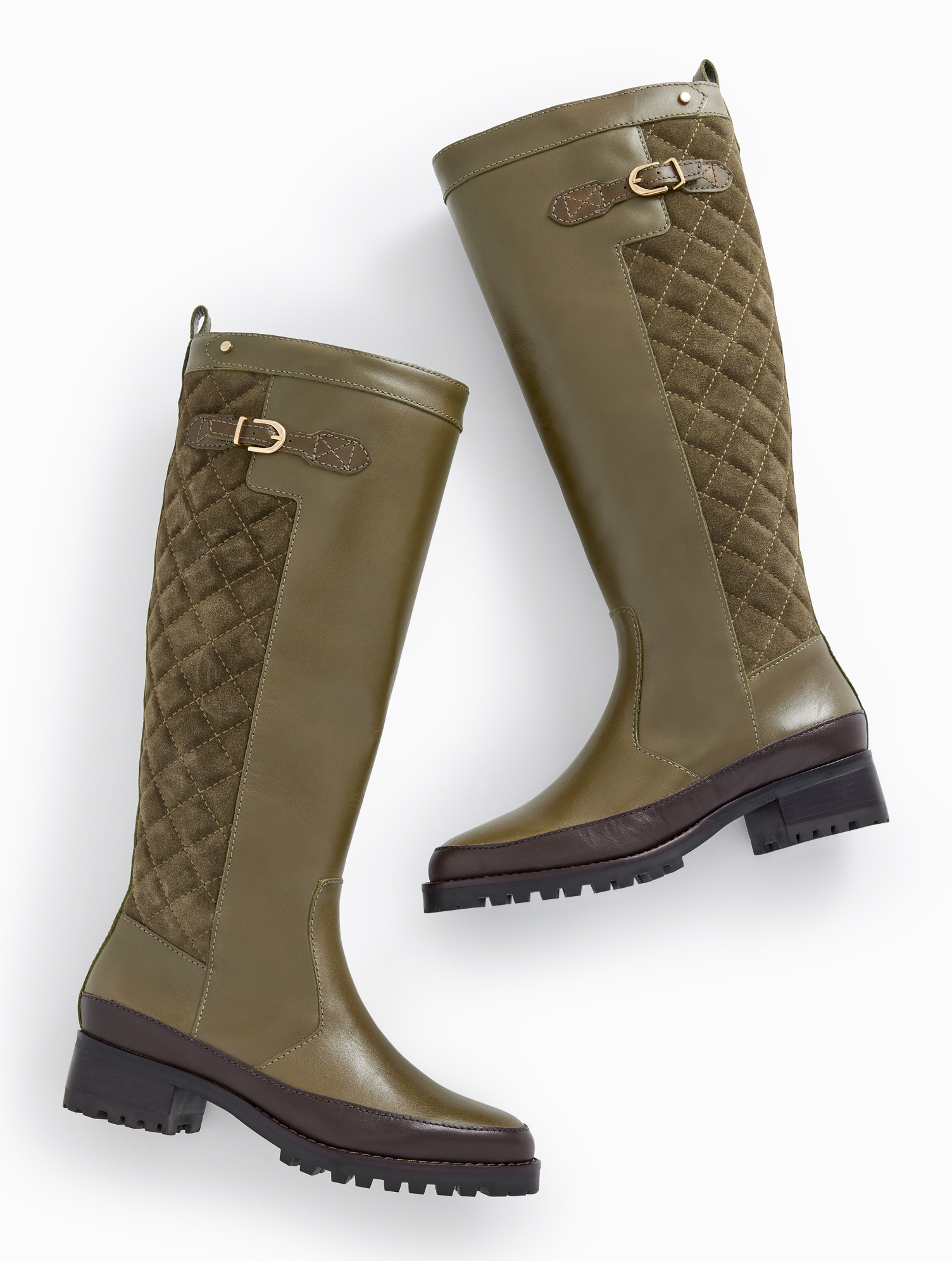 Talbots Tish Strap Riding Boots - Extended Calf - Deep Moss - 11m ...