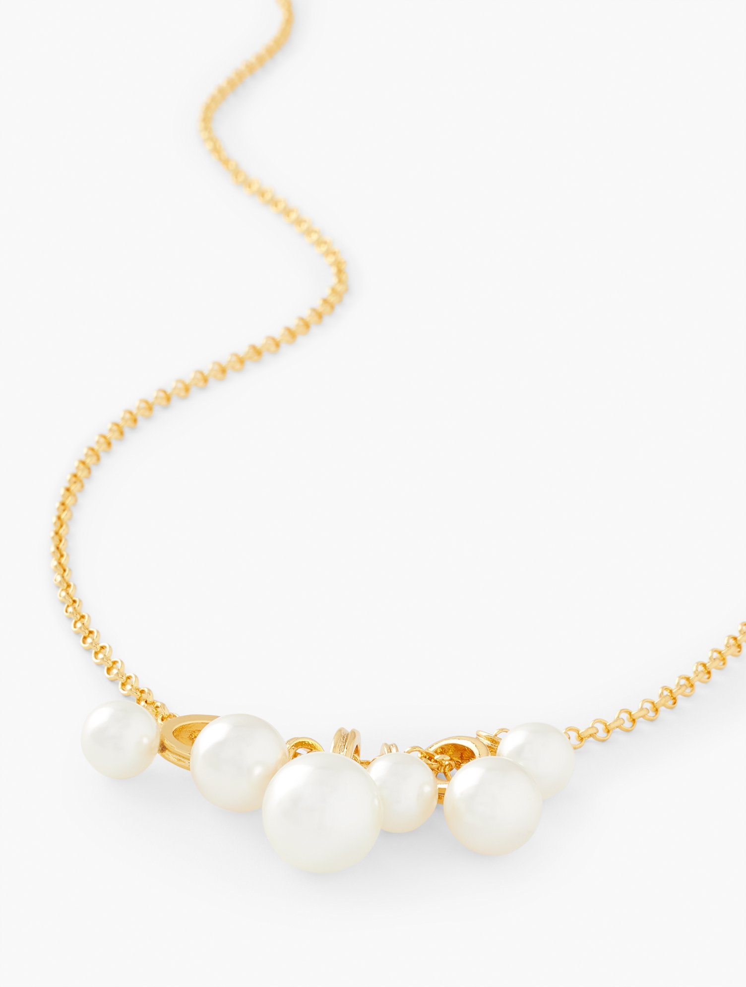 Talbots Pearl Cluster Pendant Necklace - Ivory Pearl/gold - 001 In ...