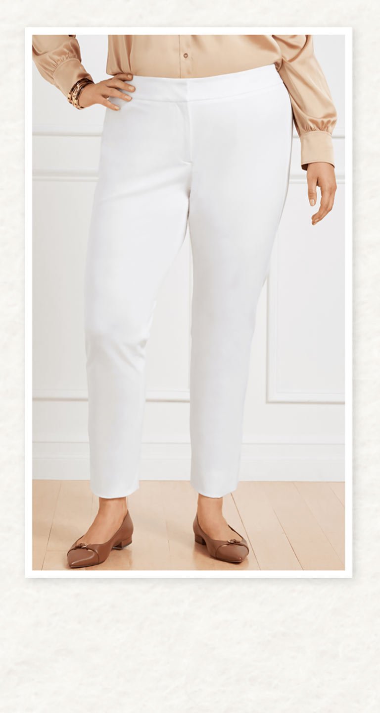 Women's Plus Blue Front Zip Pants | Talbots