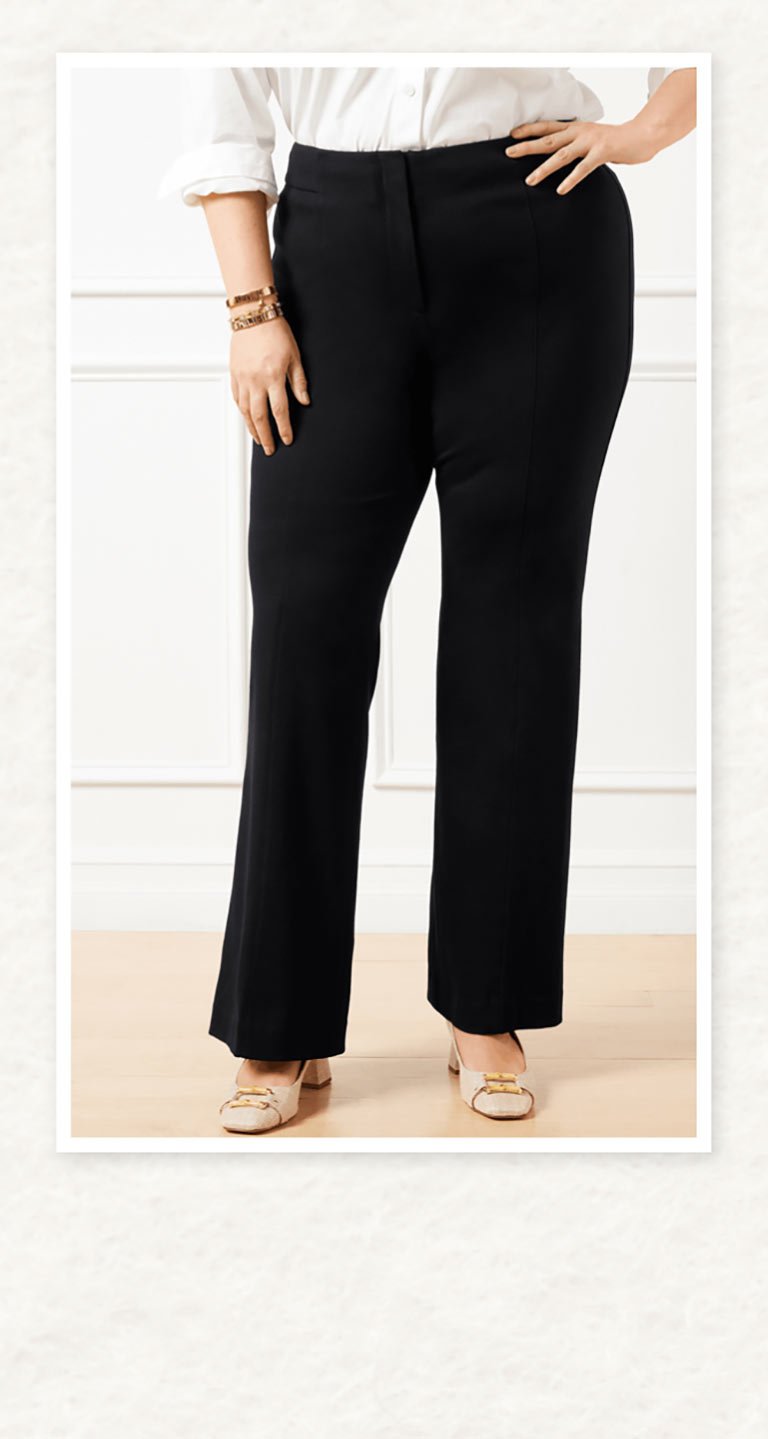 Women's Plus Blue Front Zip Pants | Talbots